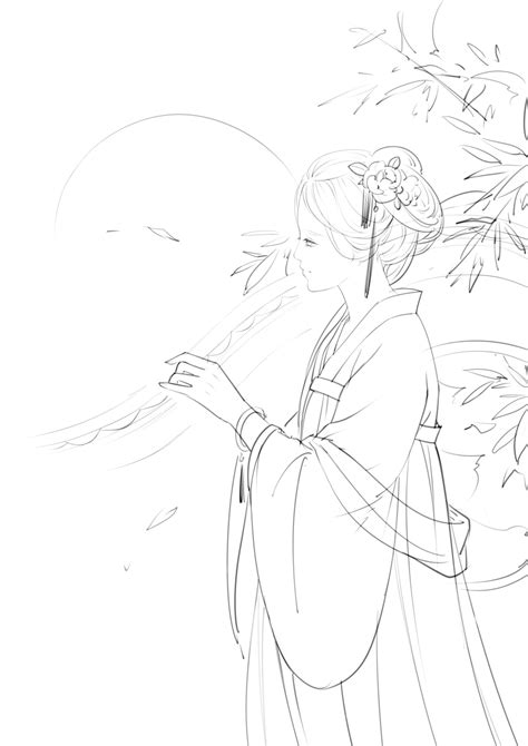 รูปจังหวะง่ายๆ ภาพประกอบต้นฉบับ ผู้หญิงสไตล์โบราณ Png ภาพวาดยืนโบราณ