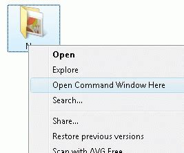 How To Add Open Command Window Here Context Menu Option On File