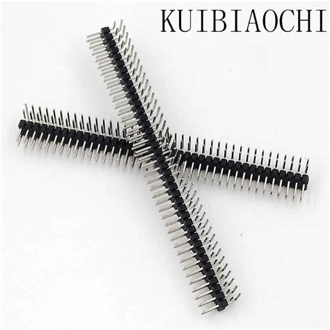 Pcs LOT Mm X Pin Male Double Row Right Angle Pin Header Strip Pin Header Double Row