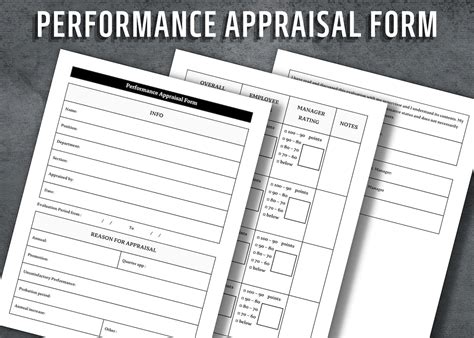 Performance Appraisal Form Performance Appraisal Form Sheet Performance Evaluation Sheet