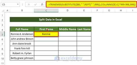 How To Split Data In Excel 5 Ways ExcelDemy