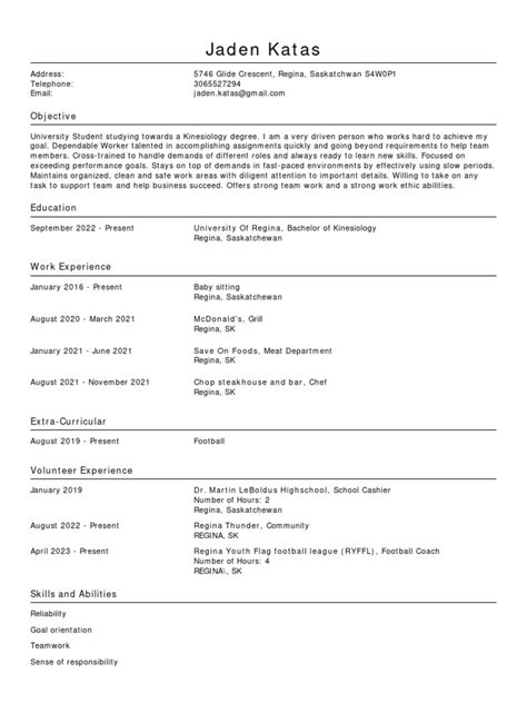 Kenneth Katas Resume Ken Katas Jr Jaden Pdf Learning Cognition