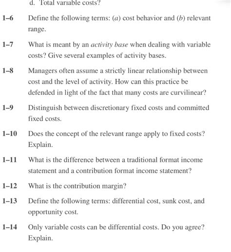 Solved 1 1 What Are The Three Major Types Of Product Costs