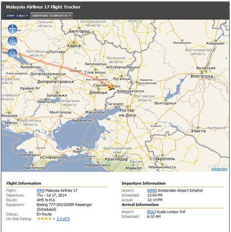 Here Is The Real Time Flight Path Of The Shot Down Malaysian Airlines