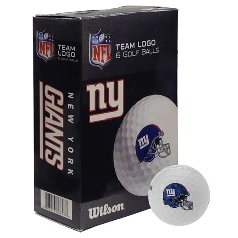 Wilson Staff Team Logo New York Giants Nfl Golf Balls Pack Of 6