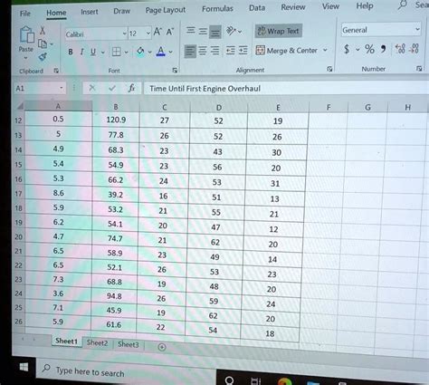 SOLVED Insert Draw Page Layout Formulas Data Review View Help Sea File Home ICalibri Wrap Text