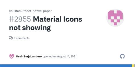 material icons not showing · issue 2855 · callstack react native paper