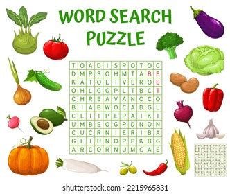 Word Search Puzzle Fruits Berries Stock Vector Royalty Free