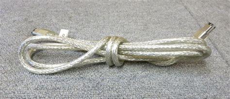Firewire 010347728 400ieee 1394 6 Pin Male To 6 Pin Male Clear Silver