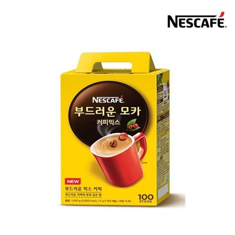 리씽크 네스카페 부드러운 모카 커피믹스 11g X 100스틱 1박스
