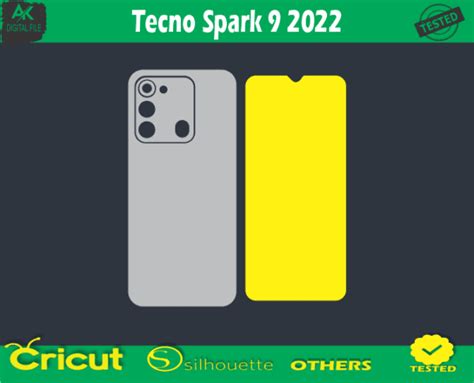 Tecno Spark Skin Vector Template