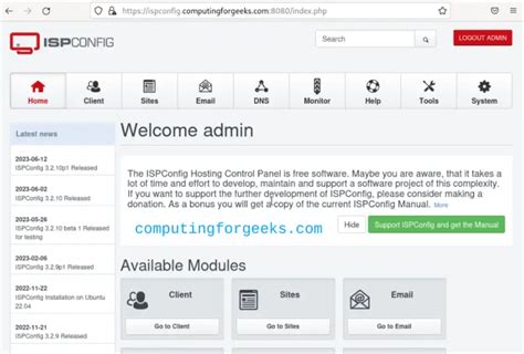 How To Install ISPConfig On Debian Bookworm ComputingForGeeks