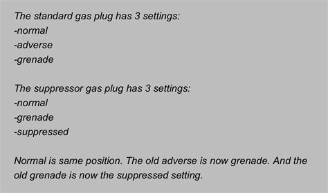Confused On Factory Aug Suppressor Plug Settings Anyone Know For Sure