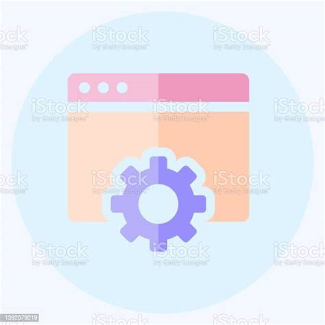 아이콘 브라우저 설정 사용자 인터페이스 기호에 적합합니다 플랫 스타일 편집 가능한 간단한 디자인 디자인 템플릿 벡터 간단한 기호 그림 0명에 대한 스톡 벡터 아트 및 기타