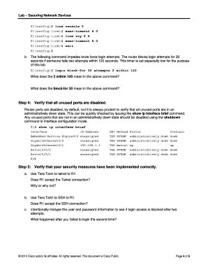 Fillable Online Ccna Mpei Ac Lab Securing Network Devices
