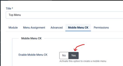How To Enable The Mobile Menu