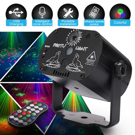 Mini RGB Disco Light LED Laser Stage Projector Apogee Indigo
