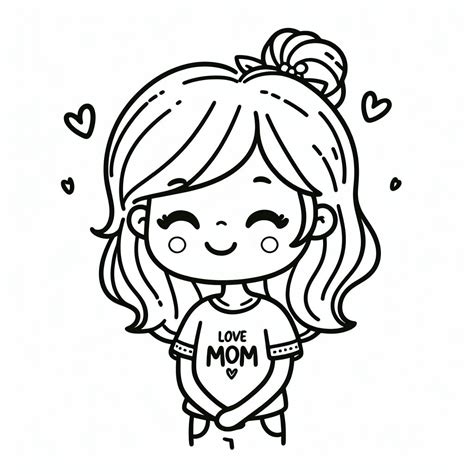 Coloriage Maman Belle Page à Colorier Gratuite 49