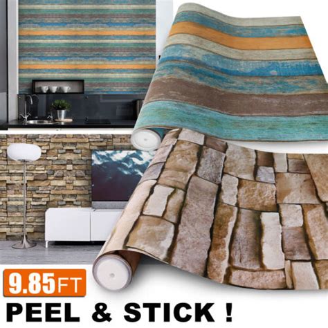 D Wall Paper Brick Stone Rustic Effect Ubuy India