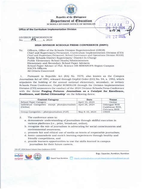 Div Memo No 142 S 2024 Pdf