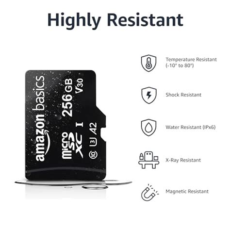 amazon basics micro sdxc memory card with full size adapter a2 u3