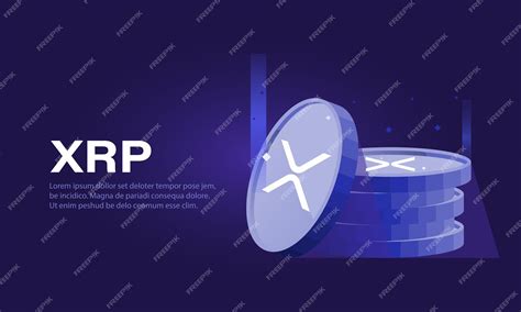 Premium Vector Xrp Cryptocurrency Banner On Purple Background Virtual