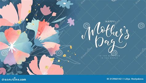 Happy Mothers Dayto The Best Mom In The World Beautiful Floral Banner
