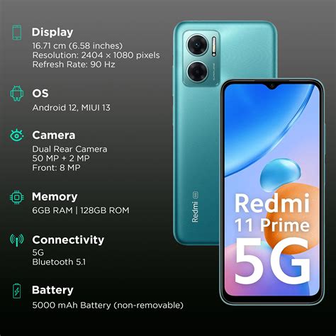 Buy Redmi Prime G GB RAM GB Meadow Green With W Charger Online Croma