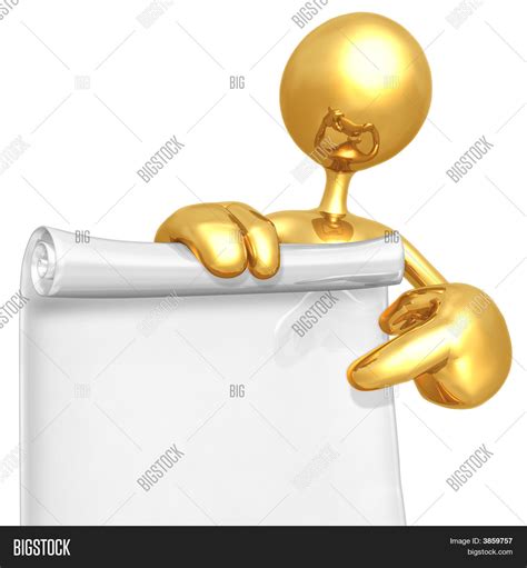 Presenter Blank Scroll Image Photo Free Trial Bigstock