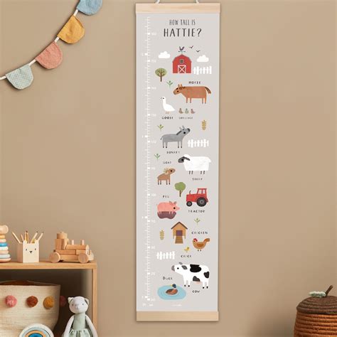 Personalised Farm Height Chart Etsy