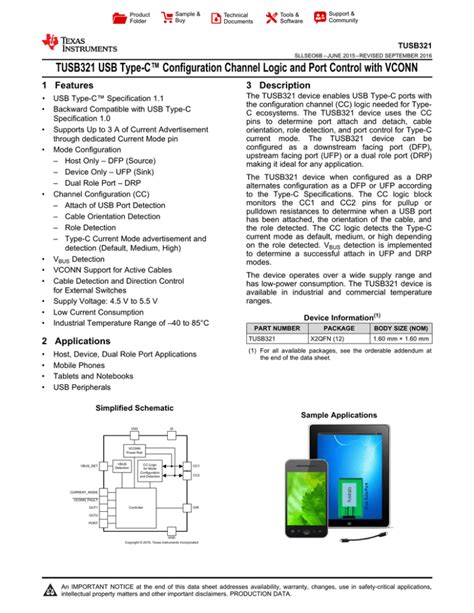 TUSB USB Type C Configuration