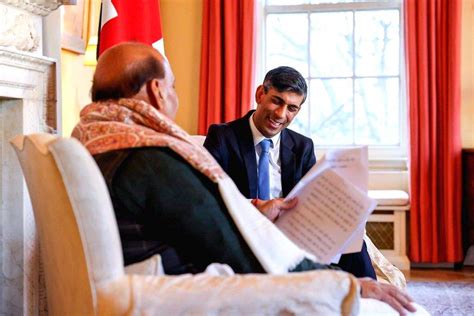 London Defence Minister Rajnath Singh And Uk Prime Minister Rishi