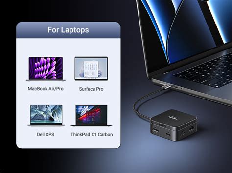 Ugreen พับ Usb C Hub 4k60hz Hdmi Pd100w Usb3 0 Docking Station สําหรับโทรศัพท์แท็บเล็ตแล็ปท็อป