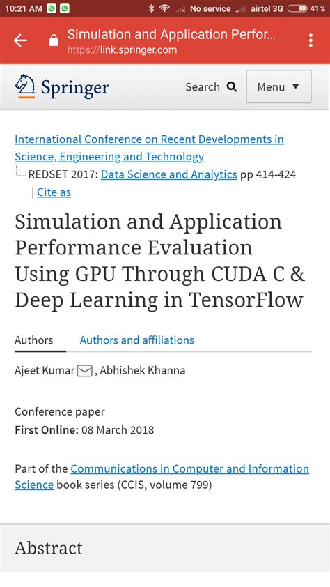 Pdf Simulation And Application Performance Evaluation Using Gpu