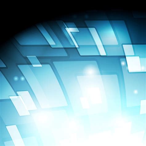 Premium Vector Blue Squares Tech Abstract Background