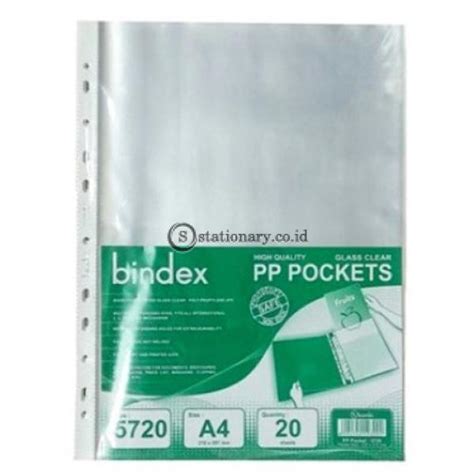 Bindex Plastik Pp Pocket Document A4 5720 Office Stationery 724