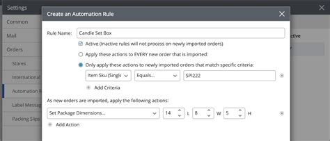 Automation Rules Examples Stamps