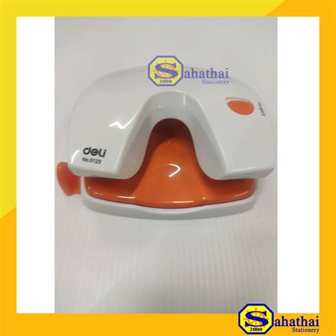 เครื่องมือสำนักงาน ☼deli 0123 2hole Punch เครื่องเจาะรูกระดาษแฟนซี 20 แผ่น แบบประหยัดแรง