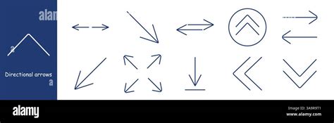 directional arrows set icon up left down side reverse forward