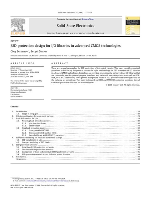 Esd Protection Design For Io Libraries Pdf Bipolar Junction Transistor Field Effect