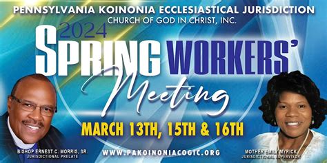 Koinonia Spring Workers Meeting Workshop Only 2024 New Journey