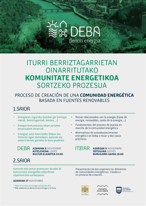 El Ayuntamiento de Deba inicia el proceso de creación de una Comunidad Energética Local