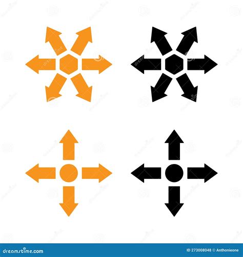 Directional Specific Arrows Icon Compass Vector Navigation Sign