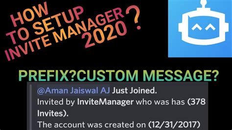 How To Add And Setup Invite Manager In Discord 2020 Youtube