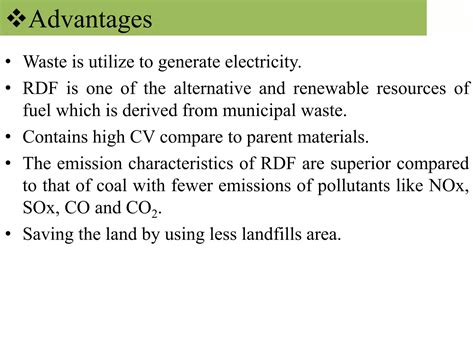 Refuse Derived Fuel Energy From Waste Pptx
