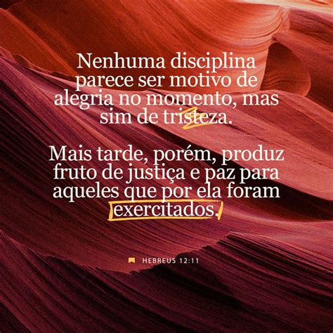 Hebreus 12 11 Nenhuma Disciplina Parece Motivo De Alegria No Momento Em