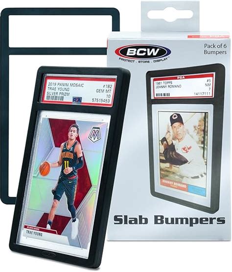 Bcw Graded Card Slab Bumpers Black For Standard Psa Slab Case