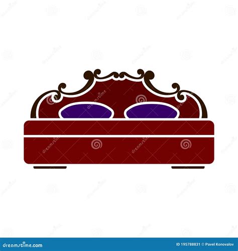 King Size Bed Icon Stock Vector Illustration Of Silhouette 195788831