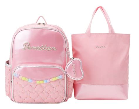 여아가방 베네통키즈 하트 퀼팅 책가방 세트 Qcbgp4011 Bags Fashion Backpack Backpacks