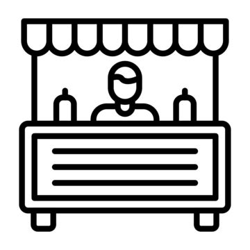 Booth Line Icon Vector Booth Icon Booth Celebration PNG And Vector